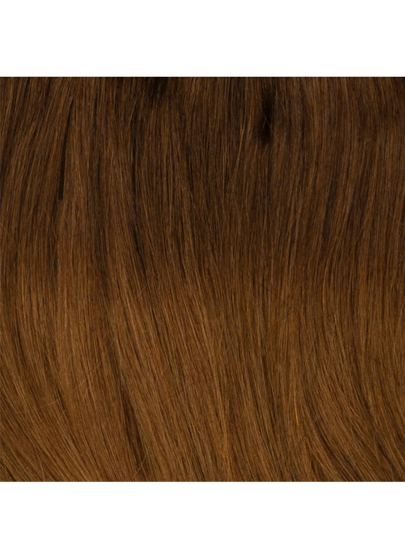 16 inch Halo Hair Extensions Dark to Medium Brown Ombre