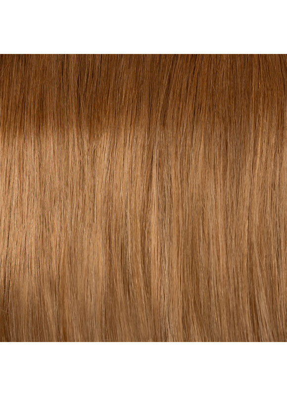 16 inch Halo Hair Extensions in Medium Brown to Golden Blonde Ombre