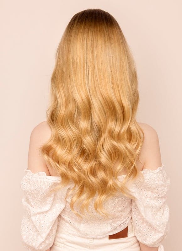 20 inch Full Volume Clip in Hair Extensions Ash Brown & Light Blonde B