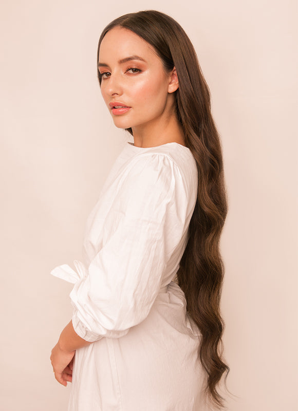 30 inch Ultimate Volume Clip in Hair Extensions #1C Mocha Brown
